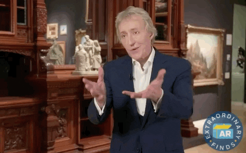 Extraordinary Finds GIF by ANTIQUES ROADSHOW | PBS - Find & Share on GIPHY