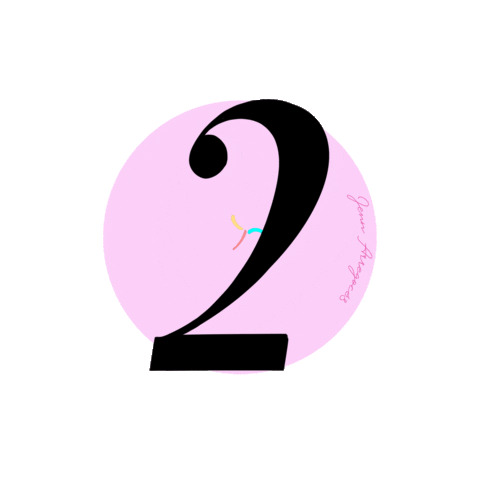 Numero Dos Number Two Sticker by Jenn Arregocés for iOS & Android | GIPHY