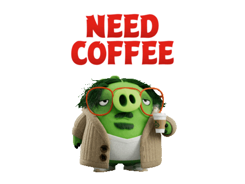 Tired Coffee Sticker by Angry Birds Movie for iOS & Android | GIPHY