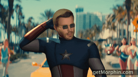 Captain America Dance GIF by Morphin - Find & Share on GIPHY