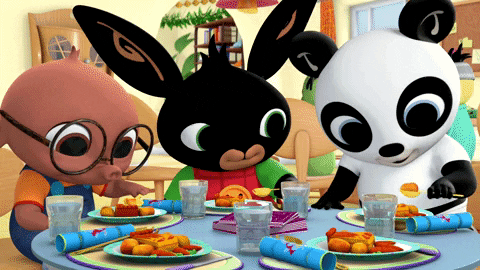 Christmas Dinner GIF by Bing Bunny - Find & Share on GIPHY