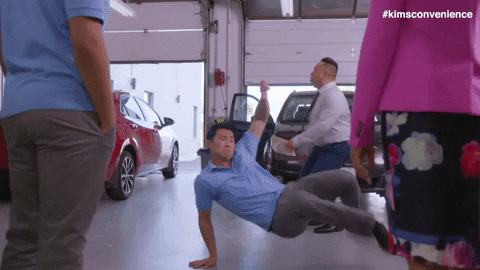 Simu Liu Dancing GIF by Kim's Convenience - Find & Share on GIPHY