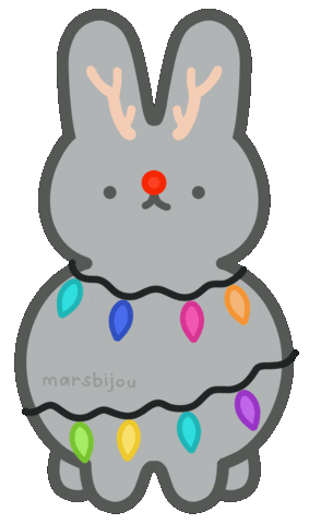Merry Christmas Bunny Sticker for iOS & Android | GIPHY