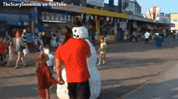 Scary Snowman Gif