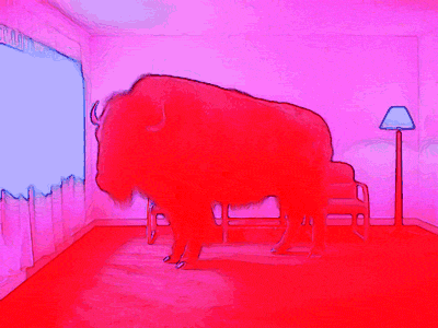 Animation Bison GIF by weinventyou - Find & Share on GIPHY