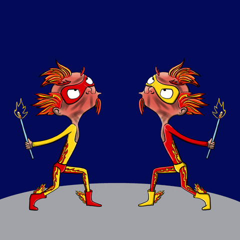 Fire Twins GIF by Sympathiegestalten - Find & Share on GIPHY