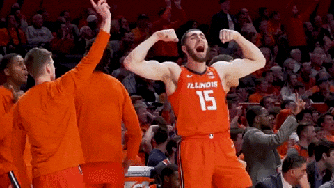 Excited Illinois Basketball GIF by Fighting Illini Athletics - Find ...