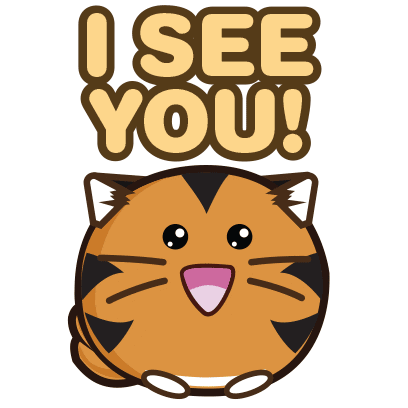 I See You Cat Sticker by Fuzzballs for iOS & Android | GIPHY