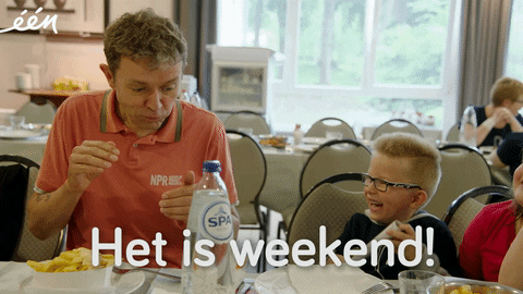 Het Is Weekend GIF by vrt - Find & Share on GIPHY