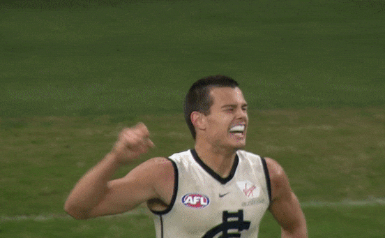 Carlton Blues Celebration GIF by Carlton Football Club - Find & Share ...