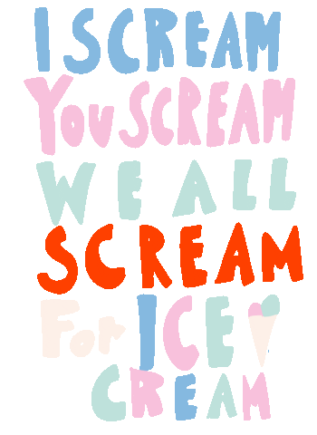 I Scream You Scream We All Scream For Ice Cream Barbsiegraphy Sticker ...