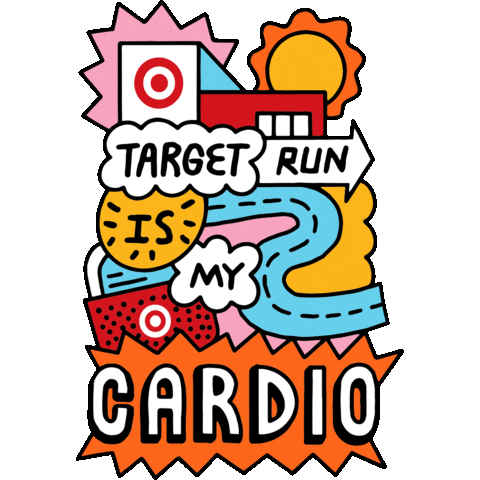 Target Run Is My Cardio Sticker by Target for iOS & Android | GIPHY