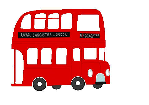 Red Bus Sticker by Royal Lancaster London for iOS & Android | GIPHY