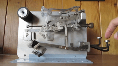 Noiseless Typewriter Mechanism : mechanical_gifs