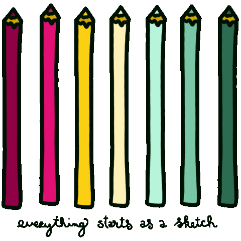 Art Supplies Sketch Sticker by Paige Meredith for iOS & Android | GIPHY