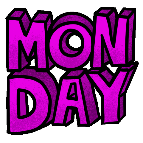 Text Monday Sticker by Darién Sánchez for iOS & Android | GIPHY