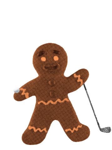 Gingerbread Man Christmas Sticker by Shop with Golf for iOS & Android ...