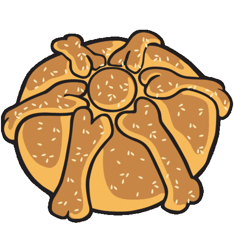 Pan De Muerto Sticker by Ex-Voto Design / Leslie Saiz for iOS & Android ...