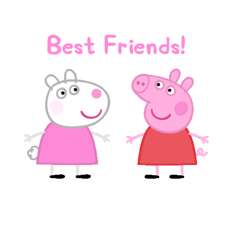 Happy Best Friends Sticker by Peppa Pig for iOS & Android | GIPHY