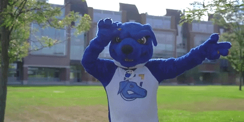 Mascot Waving Arms GIF by OntarioTechU - Find & Share on GIPHY