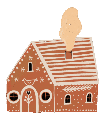 Gingerbread House Sticker by judit orosz for iOS & Android | GIPHY