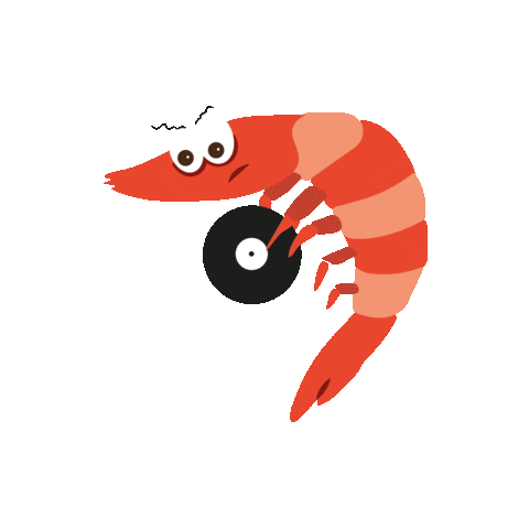 Vinyl Shrimp Sticker by blumeblau for iOS & Android | GIPHY