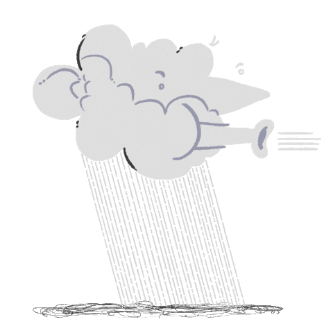 Rain Wind Sticker by GarethBrownIllustration for iOS & Android | GIPHY