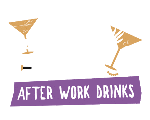 After Work Drinks Sticker by Curious Ahead for iOS & Android | GIPHY