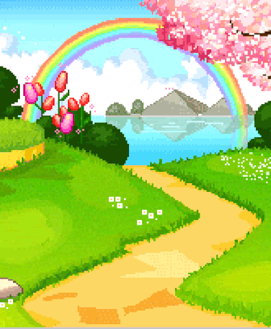 Gif Pixel Scenery Field