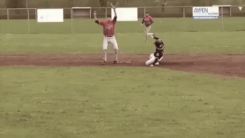 Baseball Player Slide GIF by Black Rickers Baseball Softball Club ...