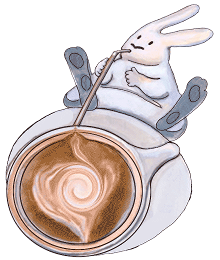Coffee Drinking Sticker by snowbun for iOS & Android | GIPHY
