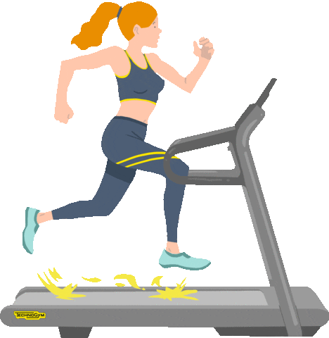 Girl Running Sticker by Technogym for iOS & Android | GIPHY
