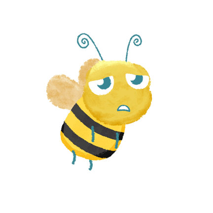 Tired Bee Sticker by PlayKids for iOS & Android | GIPHY