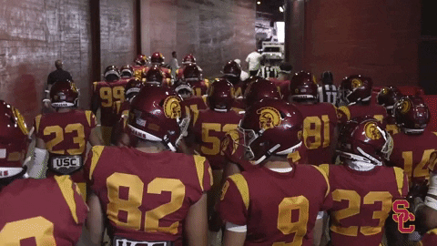 Football Fight On GIF by USC Trojans - Find & Share on GIPHY