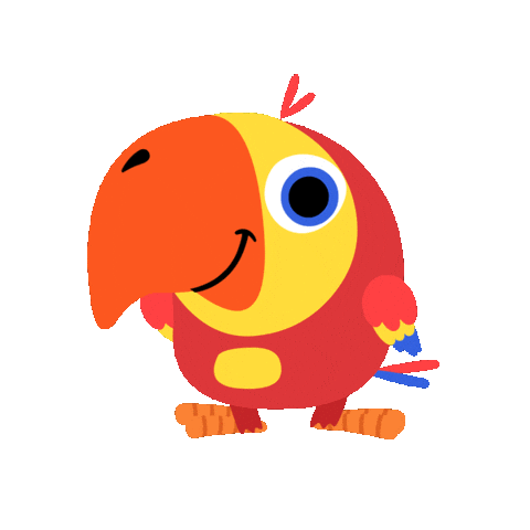 Happy Parrot Sticker by BabyFirst for iOS & Android | GIPHY