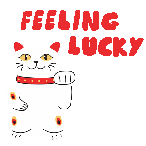 Feeling Lucky Cat Sticker by harrietphillips for iOS & Android | GIPHY