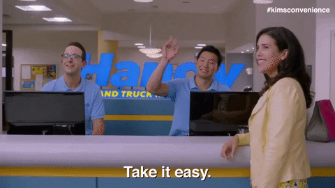 Take It Easy Goodbye GIF by Kim's Convenience - Find & Share on GIPHY