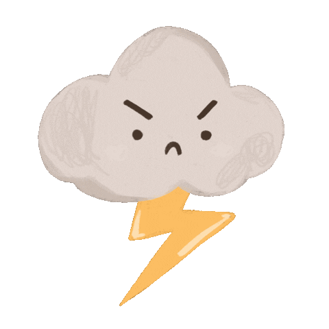 Raining Storm Cloud Sticker by Buttersquibs for iOS & Android | GIPHY