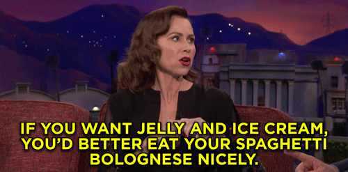 Minnie Driver Manners GIF by Team Coco - Find & Share on GIPHY