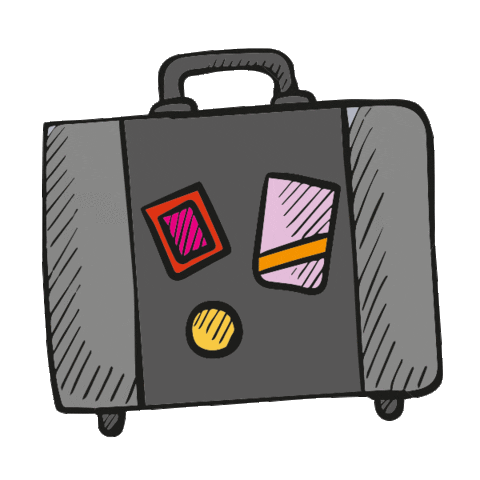 Luggage Suitcase Sticker by ALIX the label for iOS & Android | GIPHY