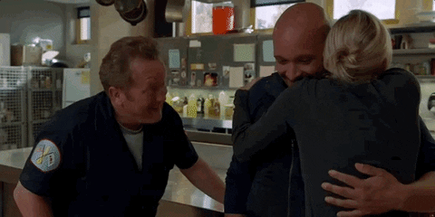 Chicago Fire Hug GIF by Wolf Entertainment - Find & Share on GIPHY