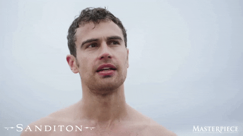 Theo James Swim GIF by MASTERPIECE | PBS - Find & Share on GIPHY
