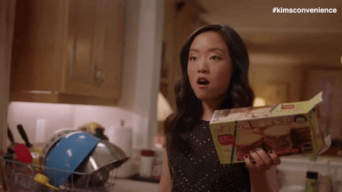 Andrea Bang Eating GIF by Kim's Convenience - Find & Share on GIPHY
