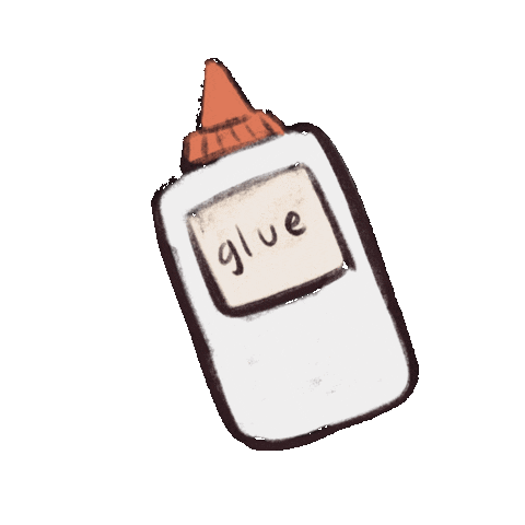 Art Supplies Glue Sticker by Thirsty For Art for iOS & Android | GIPHY