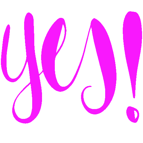 Pink Yes Sticker for iOS & Android | GIPHY
