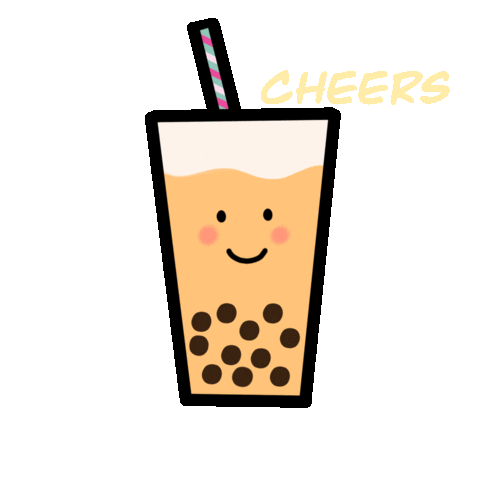Cheers Boba Sticker by Design Jord for iOS & Android | GIPHY