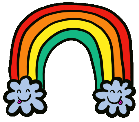 Happy Rainbow Sticker by Jelene for iOS & Android | GIPHY