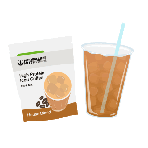 Iced Coffee Sticker by Herbalife Nutrition for iOS & Android | GIPHY