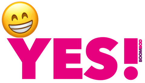 Happy Yes Sticker by BoomBod for iOS & Android | GIPHY