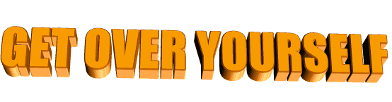 Orange Get Over Yourself Sticker by AnimatedText for iOS & Android | GIPHY